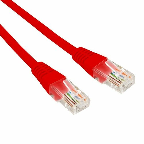 Патч-корд U/UTP, CAT 6, RJ45-RJ45, 26AWG, LSZH, красный, 2м REXANT, цена за 1 шт