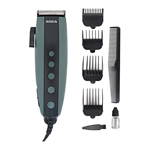 Машинка для стрижки волос Rozia, Профессиональный триммер для стрижки волос, для бороды, усов, Зеленый