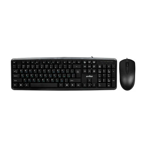 Клавиатура+мышь проводная Aceline, кнопок мыши - 3 шт, оптическая светодиодная, USB, мембранная, оптическая светодиодная