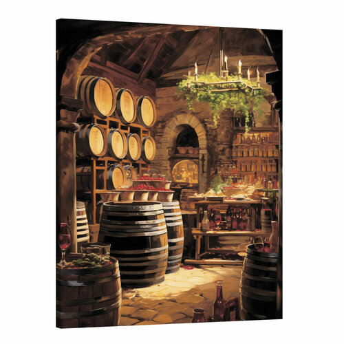 Интерьерная картина 50х70 "Вино доброты"
