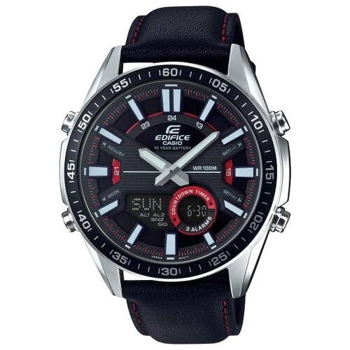 Наручные часы CASIO Edifice EFV-C100L-1A, красный, серебряный