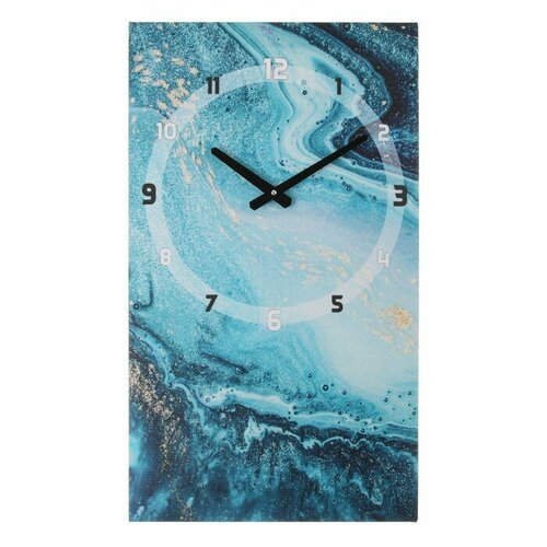 Часы-картина настенные, серия: Интерьер, "Море", плавный ход, 35 х 60 см