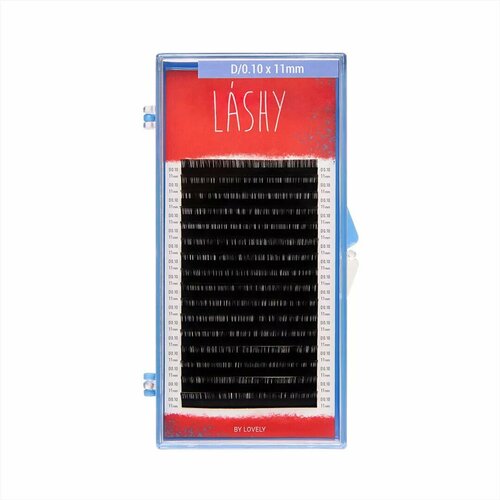 Чёрные Lovely LASHY Red, 16 линий D 0.07 6 mm