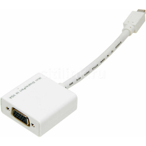 Переходник Display Port miniDisplayPort (m) - VGA (f), белый