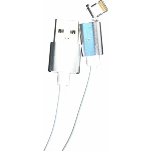 USB Кабель для Apple/iPhone "Oino" магнитный Белый (упаковка пакетик)