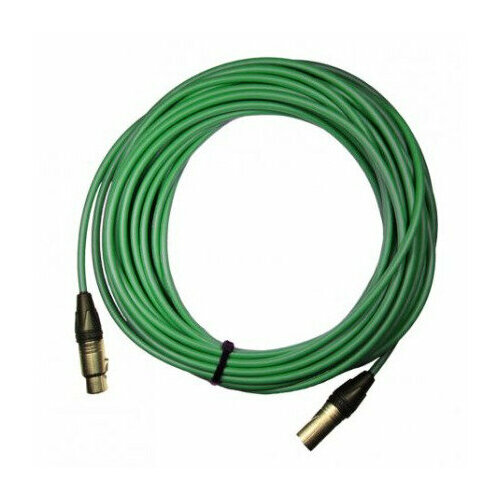 Кабель аудио 1xXLR - 1xXLR GS-PRO XLR3F-XLR3M green 0.35m