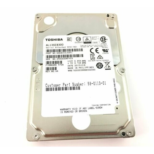 Жесткий диск Cisco HDEBC03JAA51 300Gb 10500 SAS 2,5" HDD