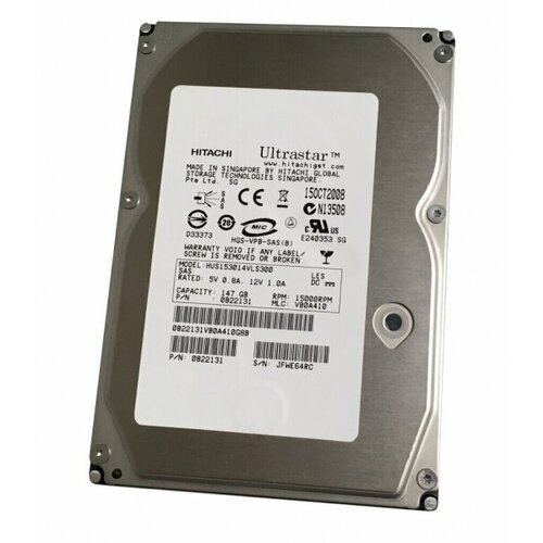 Жесткий диск Hitachi HUS153014VLS300 147Gb SAS 3,5" HDD