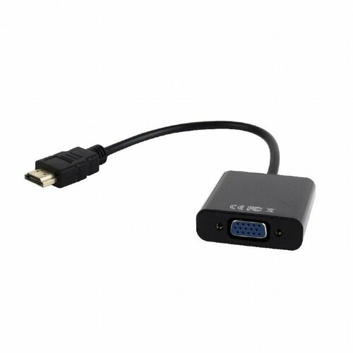 Bion Expert переходники Bion Переходник с кабелем HDMI - VGA+Audio, 19M 15F + miniJack 3.5mm, длина кабеля 15см, черный BXP-A-HDMI-VGA-03