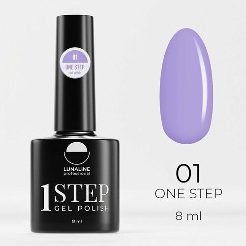 Гель-лак для ногтей Luna Line "One Step", тон 01, однофазный, рекомендован для педикюра