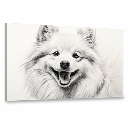 Интерьерная картина 100х60 "Шпиц: собака, которая ворвалась в мою душу"