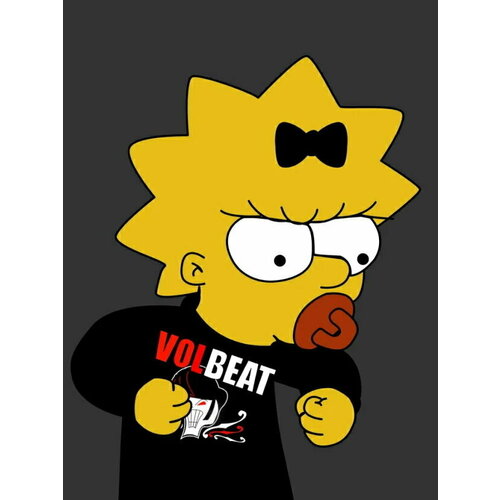 Плакат, постер на холсте Simpsons-VolBeat/Симпсоны: Мэги/комиксы/мультфильмы. Размер 21 х 30 см