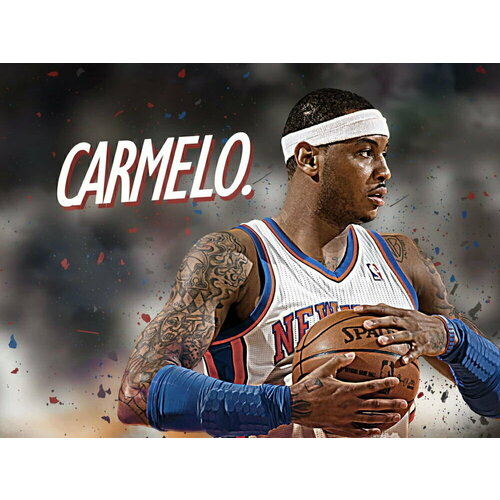 Плакат, постер на бумаге Carmelo Anthony/Кармело Энтони/спорт. Размер 21 х 30 см