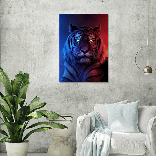 Интерьерная картина на холсте - яркий тигр 40х60