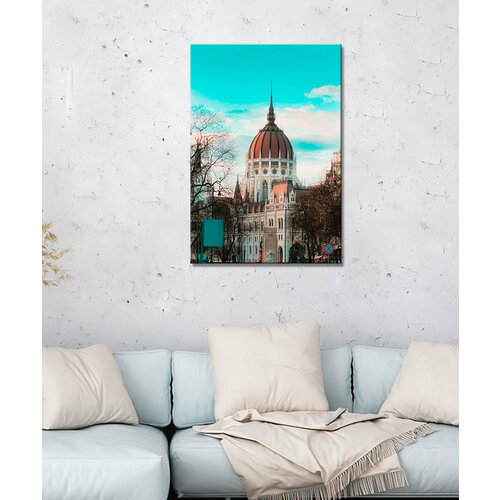 Картина/Картина на холсте для интерьера/Картина на стену/Картина для кухни/ - Будапешт, собор 3 60х80