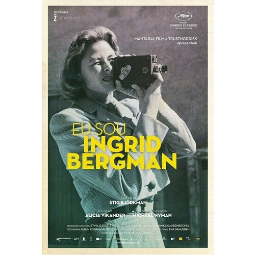 Плакат, постер на бумаге Ингрид Бергман: В её собственных словах (Jag ar Ingrid), Стиг Бьёркман. Размер 30 х 42 см