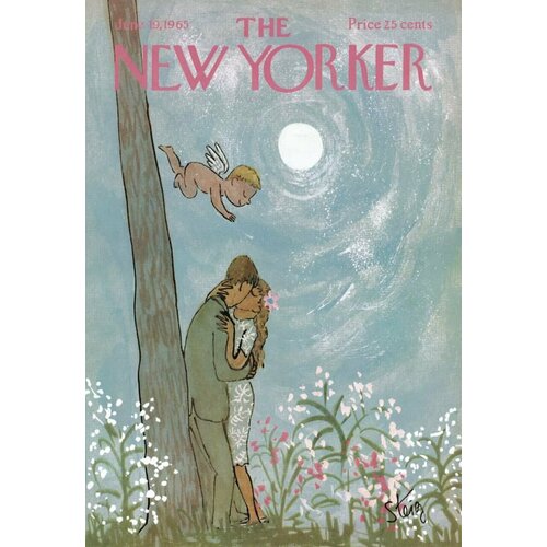Плакат, постер на холсте The New Yorker (June 19, 1965). Размер 21 х 30 см