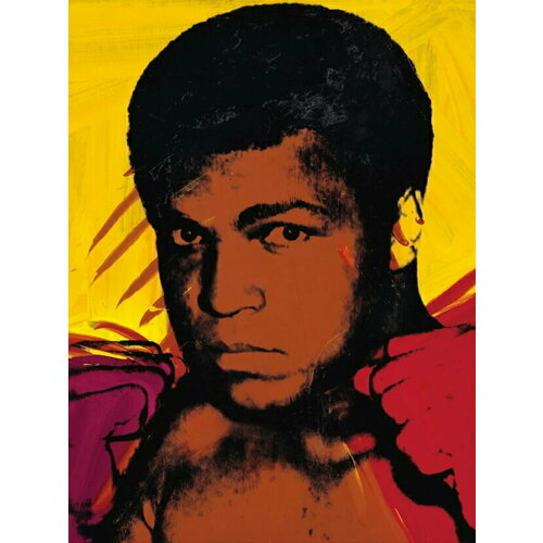 Плакат, постер на холсте Andy Warhol/Энди Уорхол-Мухаммед Али/искусство/арт/абстракция/творчество. Размер 21 х 30 см