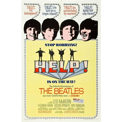 Плакат, постер на холсте The Beatles. Размер 60 х 84 см