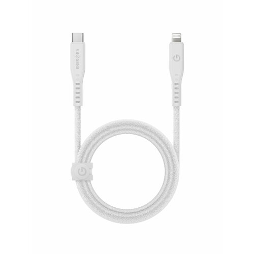 EnergEA Кабель FLOW USB-C to Lightning MFI C94 PD60W 3A Nanoweave Magnetic tie White 1.5m