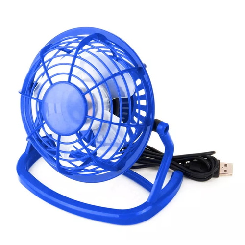 Вентилятор настольный usb d-14 см, кабель 1 м в комплекте, синий