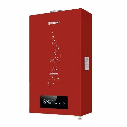 Водонагреватель газовый проточный Thermex SENSOR ART - 20 кВт (цвет красный)