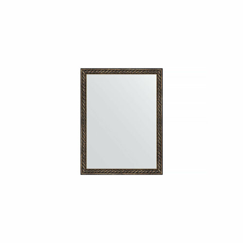 Зеркало настенное EVOFORM в багетной раме витая бронза, 34х44 см, для гостиной, прихожей, кабинета, спальни и ванной комнаты, BY 1339
