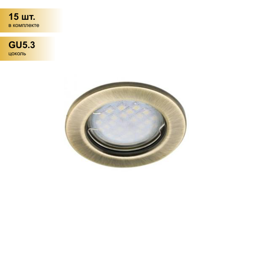 (15 шт.) Светильник встраиваемый Ecola MR16 GU5.3 DL90 плоский Черненая Бронза 30x80 Light FB1611EFY