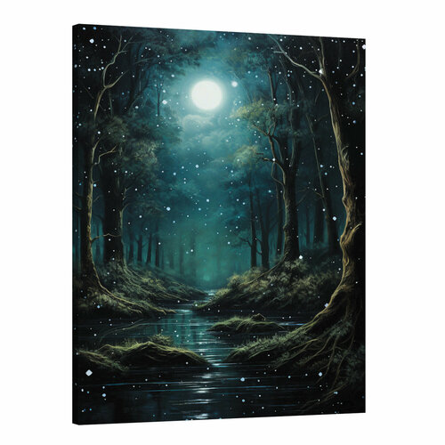 Интерьерная картина 50х70 "Лесные созвездия"