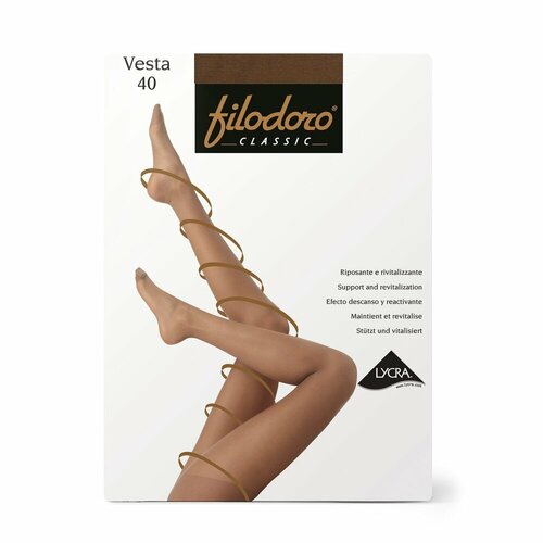 Колготки Filodoro Classic Vesta, 40 den, размер 3, черный