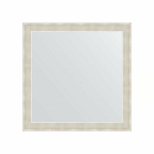 Зеркало настенное EVOFORM в багетной раме травленое серебро, 74х74 см, для гостиной, прихожей, кабинета, спальни и ванной комнаты, BY 0667