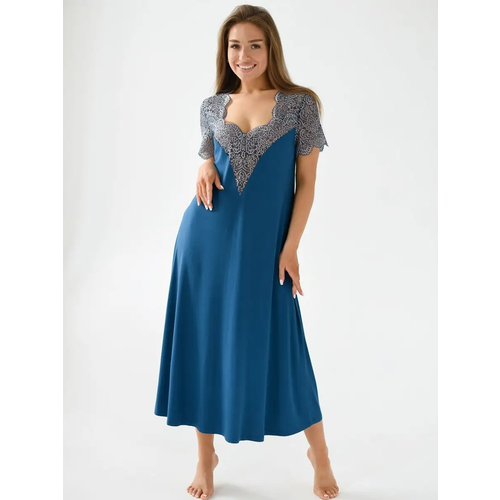 Сорочка  Текстильный Край, размер 50, голубой