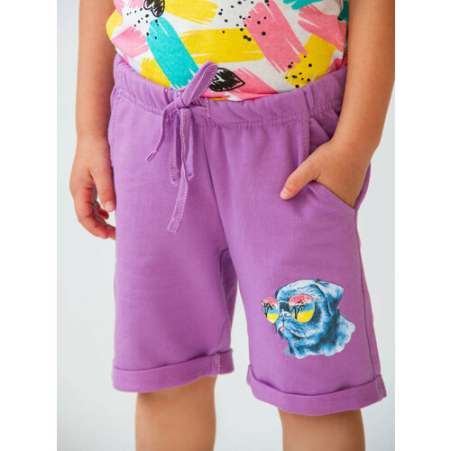Бермуды  Ohana kids, размер 110/116, фиолетовый