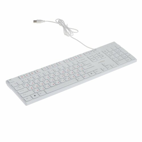 Клавиатура ONE 238, проводная, мембранная, 104 клавиши, USB, белая