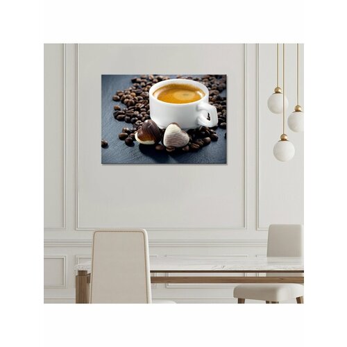 Картина на холсте с подрамником Кофе и конфеты 2 30х40