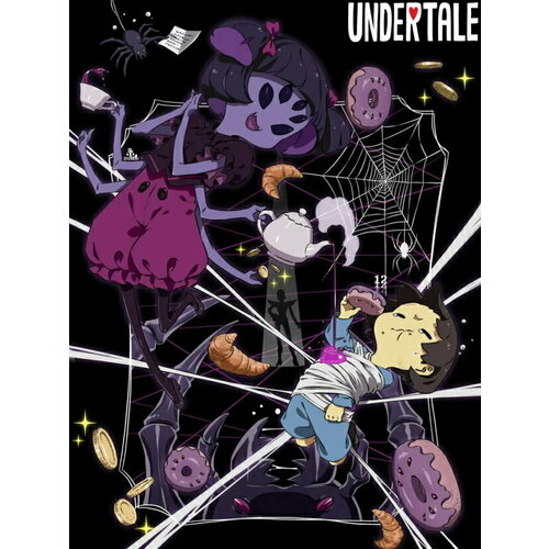 Плакат, постер на бумаге Undertale-Muffet/игровые/игра/компьютерные герои персонажи. Размер 21 х 30 см