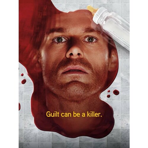 Плакат, постер на холсте Декстер (Dexter, 2006-2013г). Размер 42 х 60 см