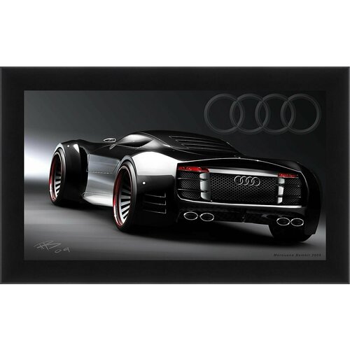 Плакат, постер на холсте Audi (Ауди). Размер 30 х 42 см