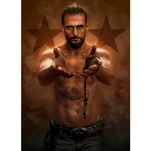 Плакат, постер на холсте Far Cry 5. Размер 60 на 84 см
