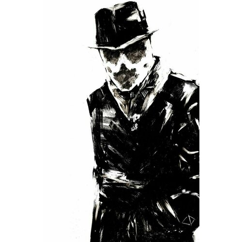 Плакат, постер на бумаге Watchmen-Rorschach/Хранители-Роршах. Размер 21 х 30 см