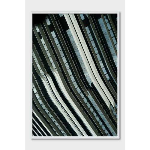 Постер для интерьера Postermarkt, 50х70 см в белой рамке, постер Архитектура #73