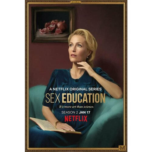 Плакат, постер на холсте Половое воспитание (Sex Education, с 2019г). Размер 42 х 60 см