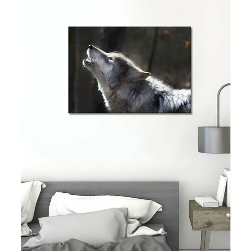 Картина/Картина на холсте для интерьера/Картина на стену/Картина для кухни/ - Волк (1) 40х60