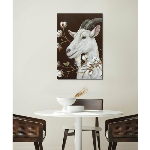 Картина - Коза, козел, коза арт, козел арт (2) 60х80