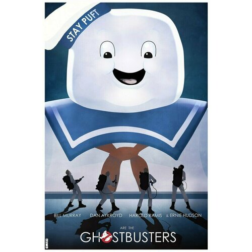 Плакат, постер на холсте Ghostbusters/Охотники за привидениями/. Размер 30 х 42 см