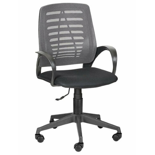 Кресло компьютерное (OLSS кресло ирис ткань TW-серый/TW-черный)