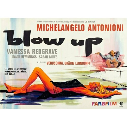 Плакат, постер на холсте Фотоувеличение (Blowup), Микеланджело Антониони. Размер 42 х 60 см