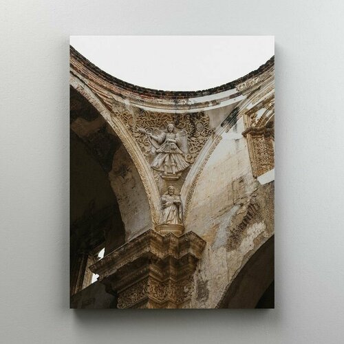 Интерьерная картина на холсте "Архитектура Антигуа Гватемала" размер 45x60 см