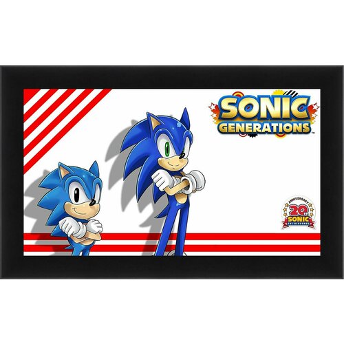 Плакат, постер на холсте Sonic Generations. Размер 60х84 см