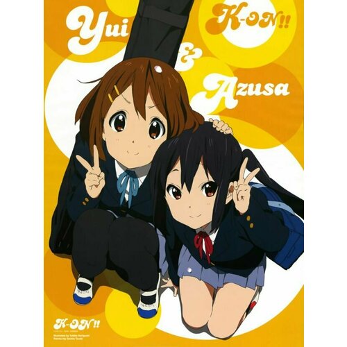 Плакат, постер на холсте K-on-Yui and Azusa, Кэй-он. Размер 21 х 30 см